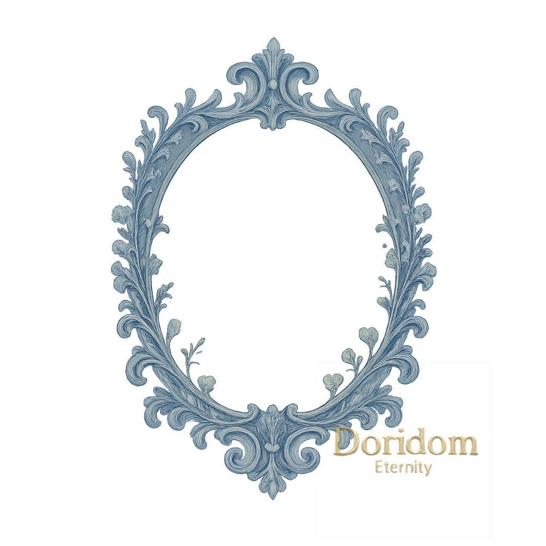Rococo Elegant Frame No.3 | Vintage Baroque Oval Frame PNG ...