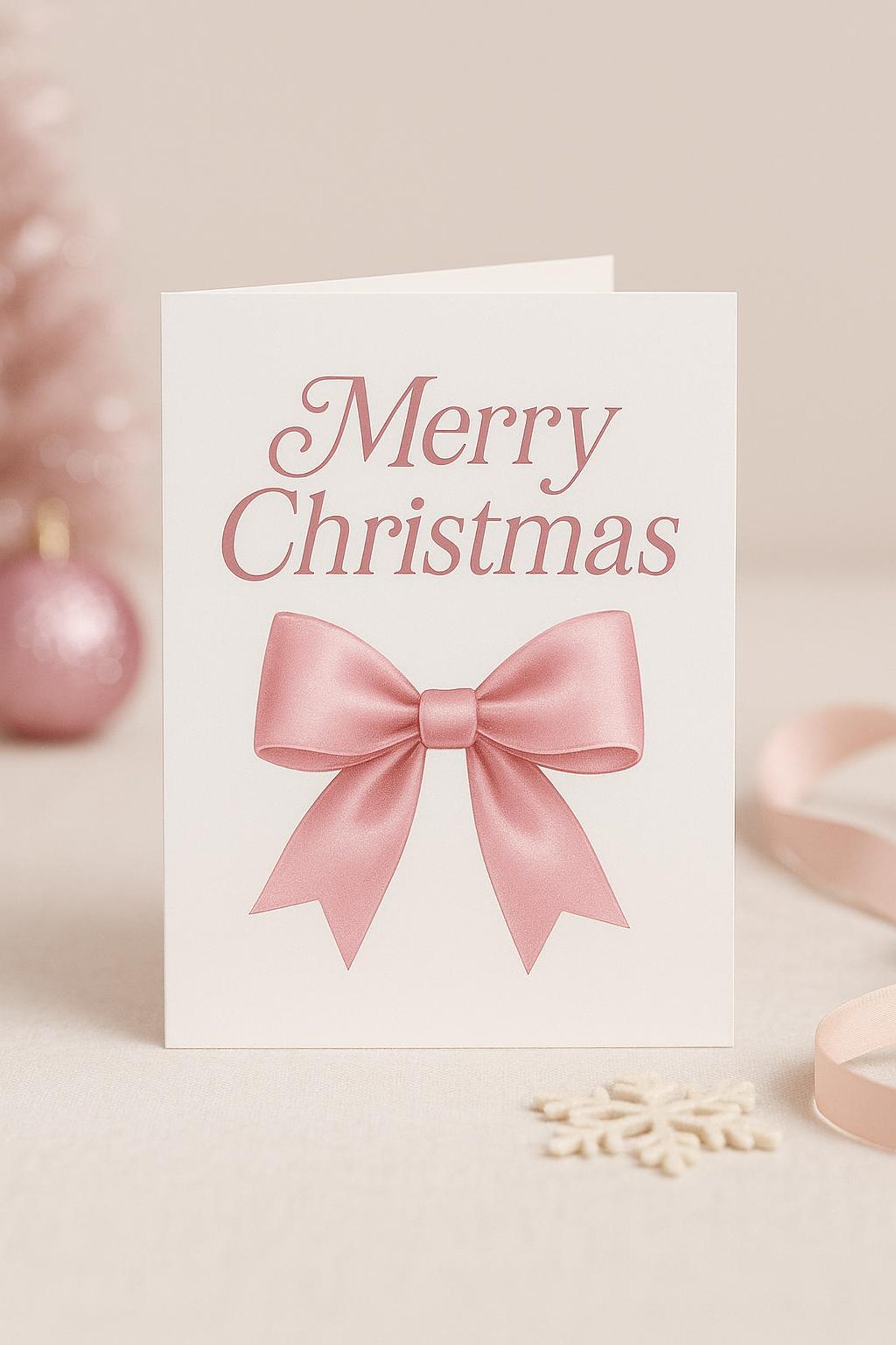 Pink Christmas Card Bundle - Etsy