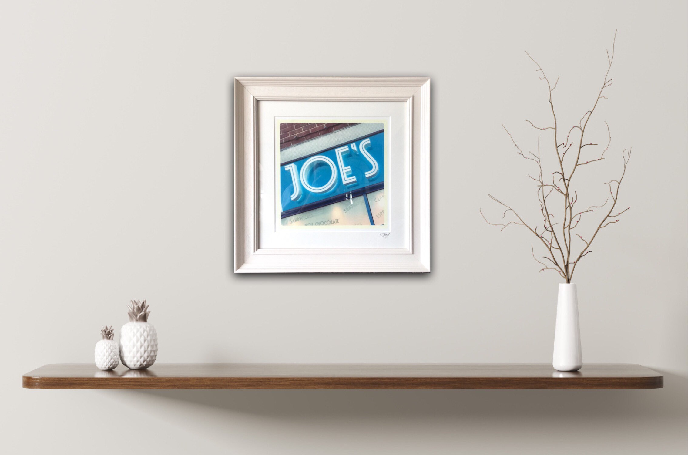 Joe's Ice Cream Parlour at Mumbles Large Framed Print. Wall Art and ...