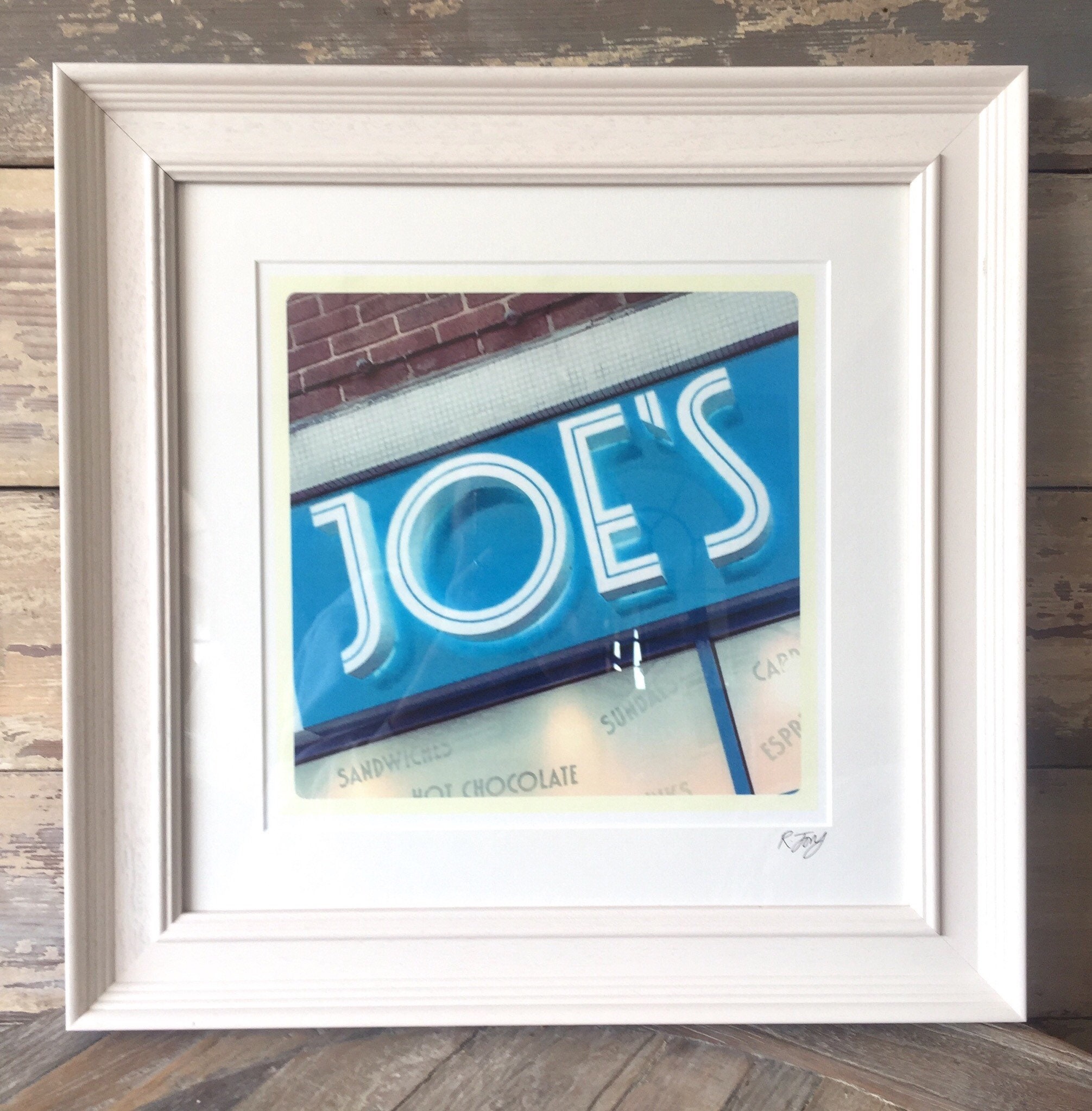 Joe's Ice Cream Parlour at Mumbles Large Framed Print. Wall Art and ...