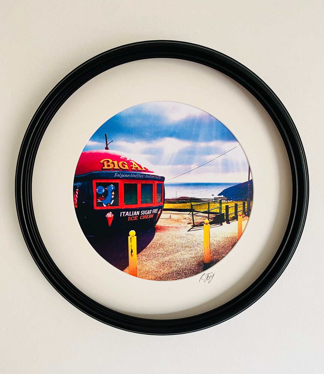 The Big Apple, Mumbles, Gower Coastal Art Framed Print. Porthole Framed ...