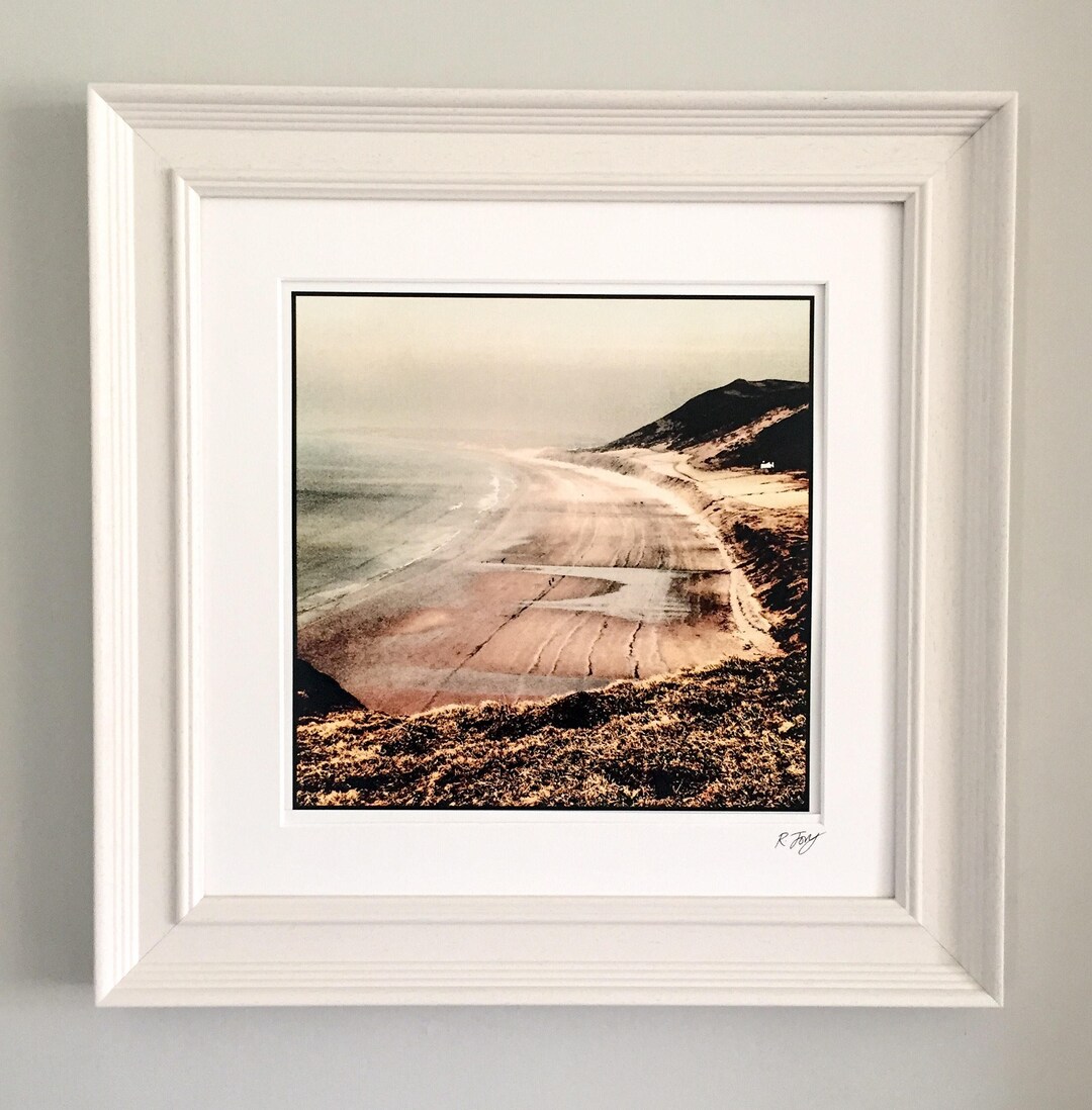 Rhossili Bay Framed Print. Gower Art. Large Framed Vintage - Etsy