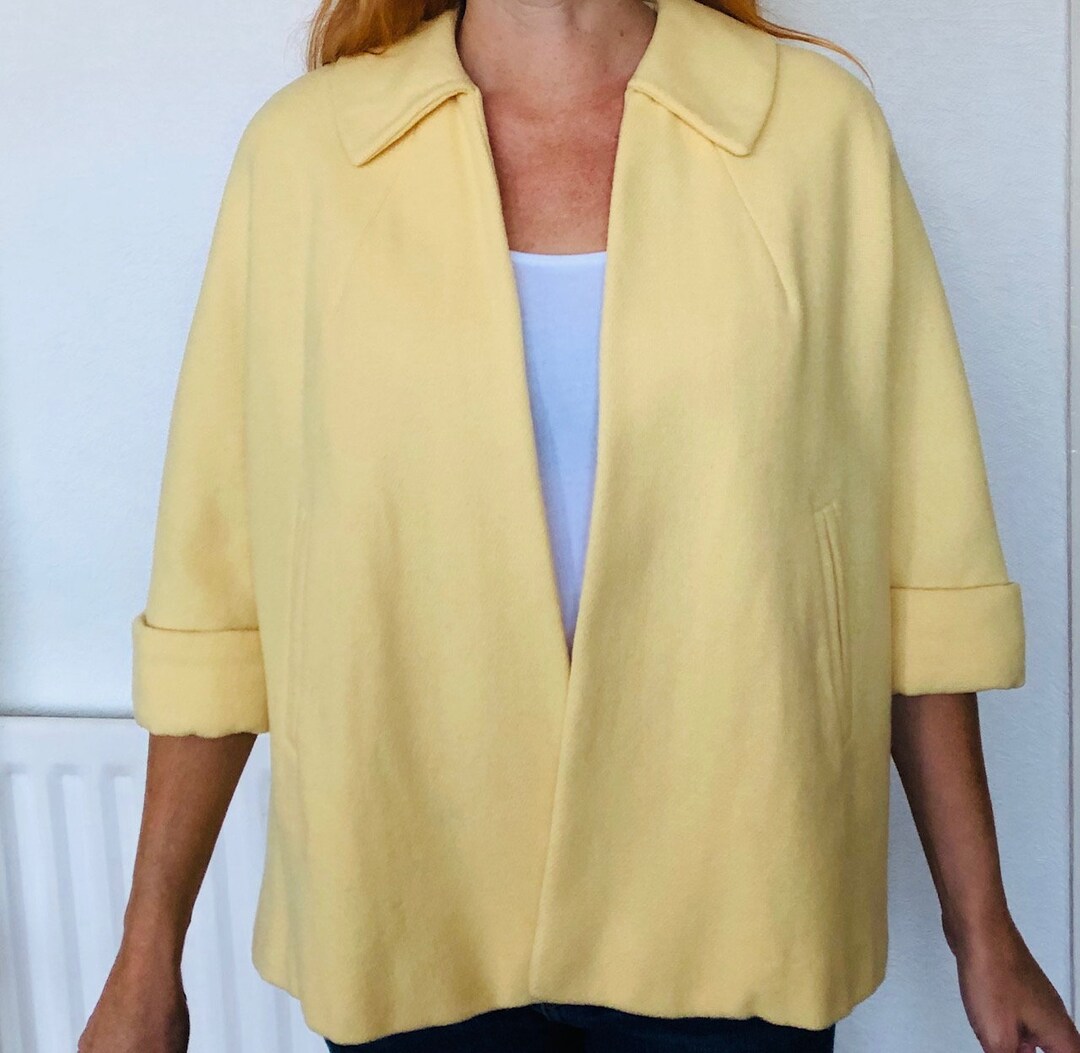 1950s Vintage Swing Jacket in Lemon Yellow Size S-M - Etsy