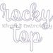 Raggy Applique Script Rocky Top Machine Embroidery Design 3 | Etsy