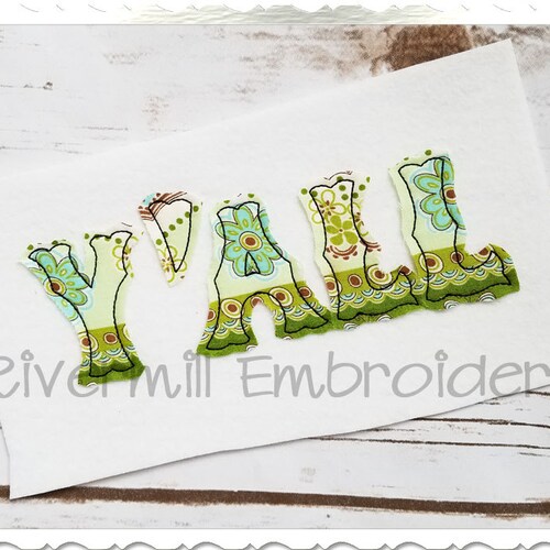 Raggy Applique Script Rocky Top Machine Embroidery Design 3 - Etsy