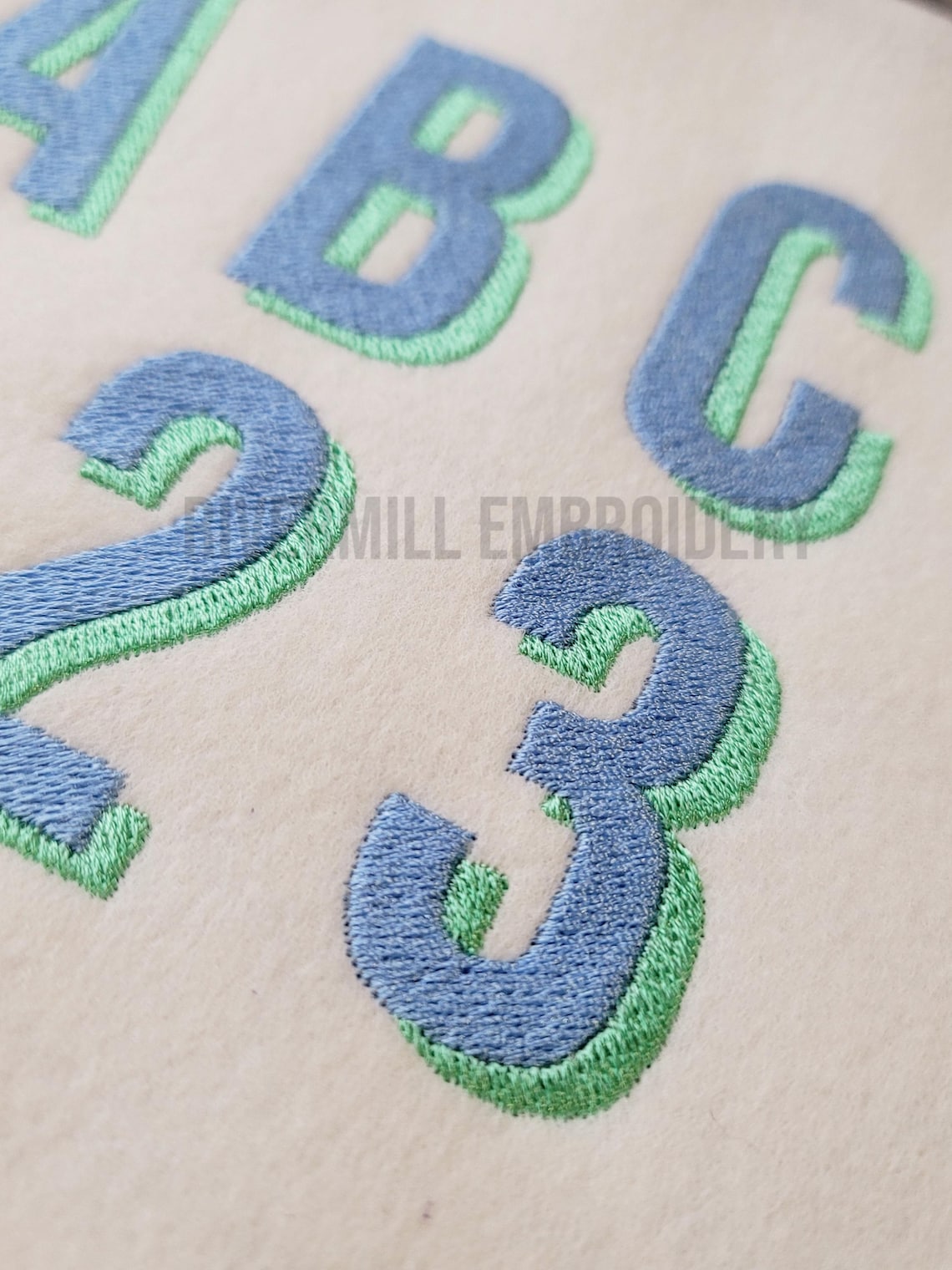 Walter Shadow Machine Embroidery Font Alphabet - 3 Sizes - BX Files ...