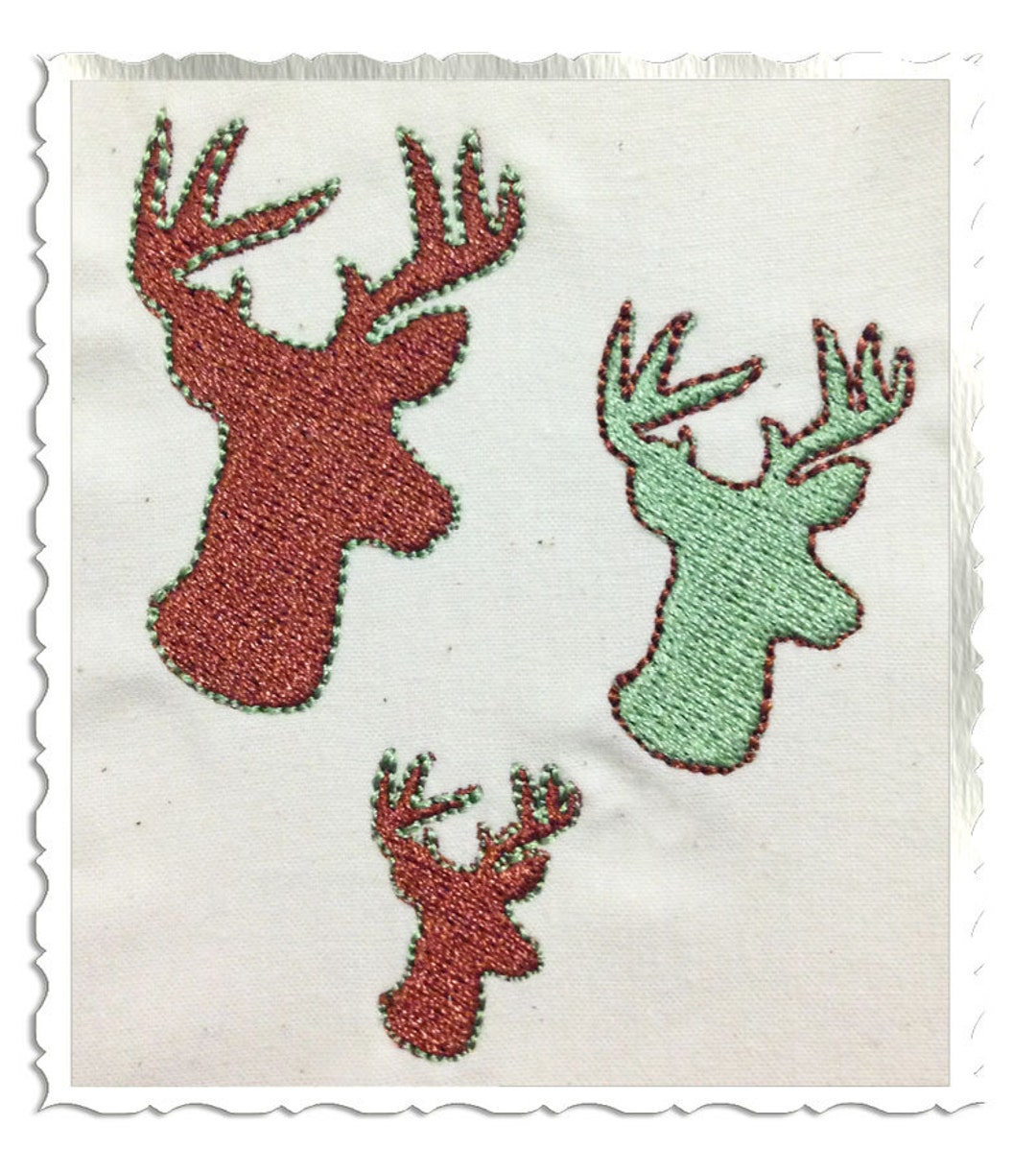 Small Deer Head Buck Silhouette Machine Embroidery Design - 3 Sizes - Etsy