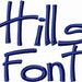 Hills Machine Embroidery Font Monogram Alphabet 3 Sizes | Etsy