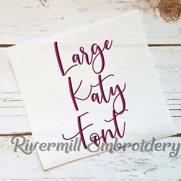 Large Handwriting Script Embroidery Font - Etsy
