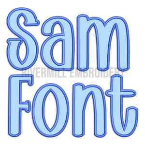 Sam Applique Machine Embroidery Font Monogram Alphabet - 4 Sizes - BX ...