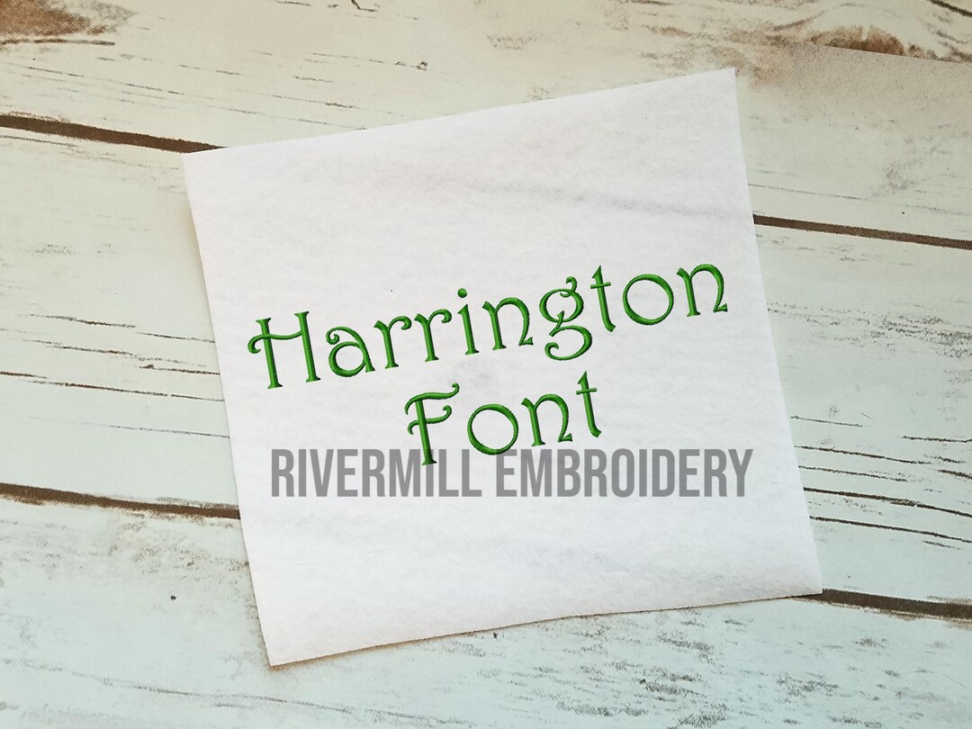 Harrington Machine Embroidery Font Monogram Alphabet - 3 Sizes - BX ...