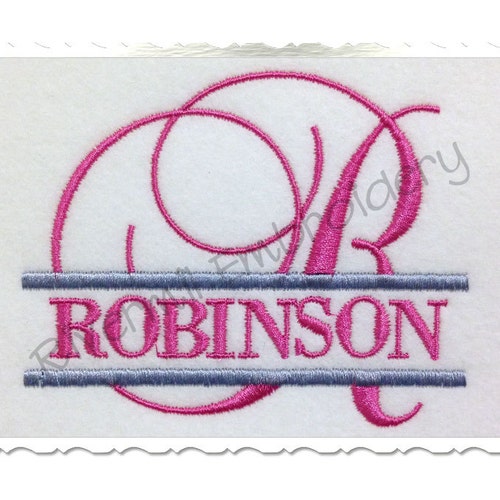 Curly Script Monogram Font Set Machine Embroidery - Etsy