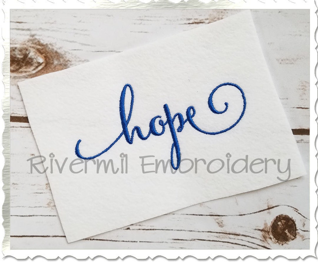 Hope Machine Embroidery Word Design - 4 Sizes - Etsy