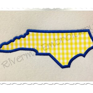 State of North Carolina Applique Machine Embroidery Design - 4 Sizes ...