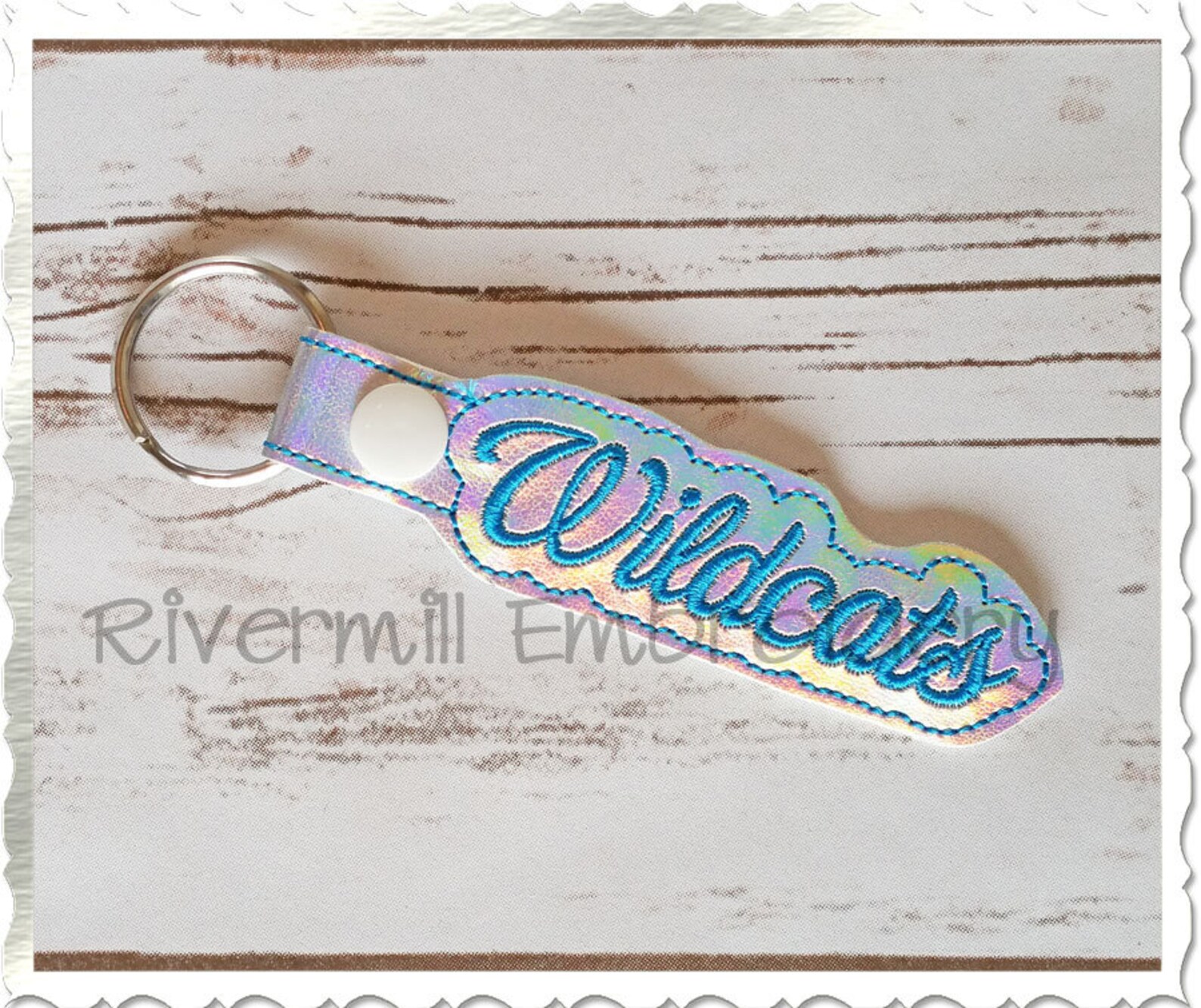 Wildcats in the Hoop Snap Tab Key Fob Machine Embroidery Design - Etsy