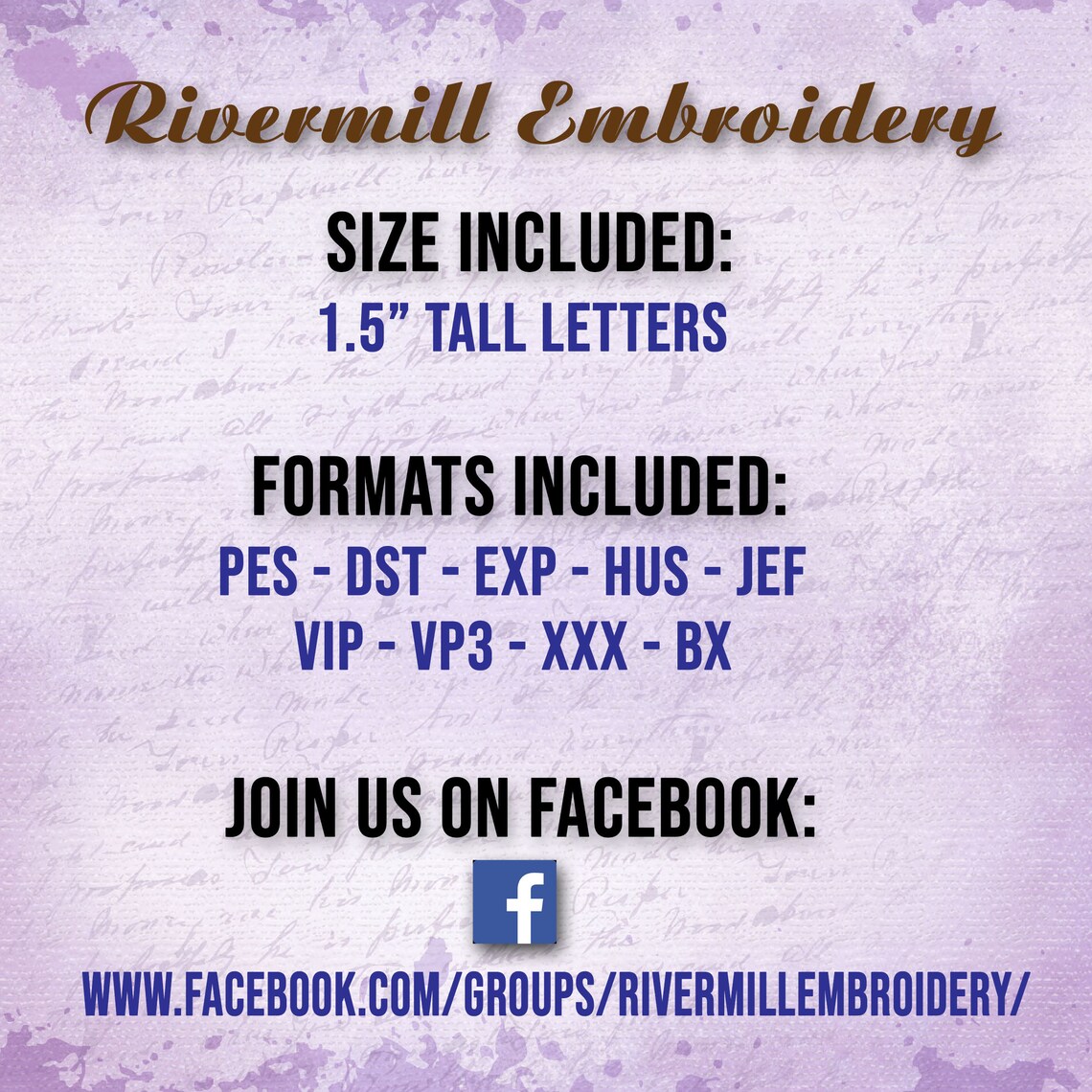Simple Script Machine Embroidery Font Alphabet - 1 1/2" Inch Size ONLY ...