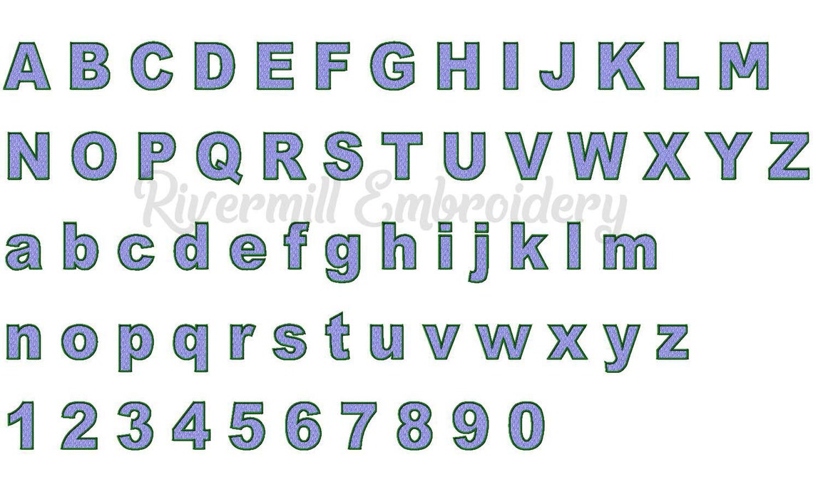 Large Sketch Style Block Machine Embroidery Font Monogram Alphabet - 3 ...