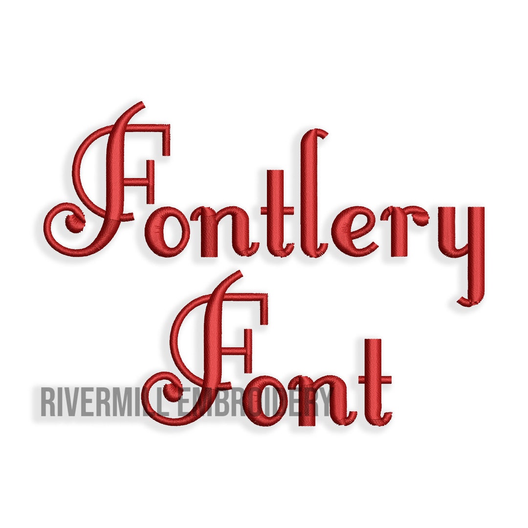 Fontleroy Machine Embroidery Font Alphabet - 3 Sizes - BX Files Instant ...