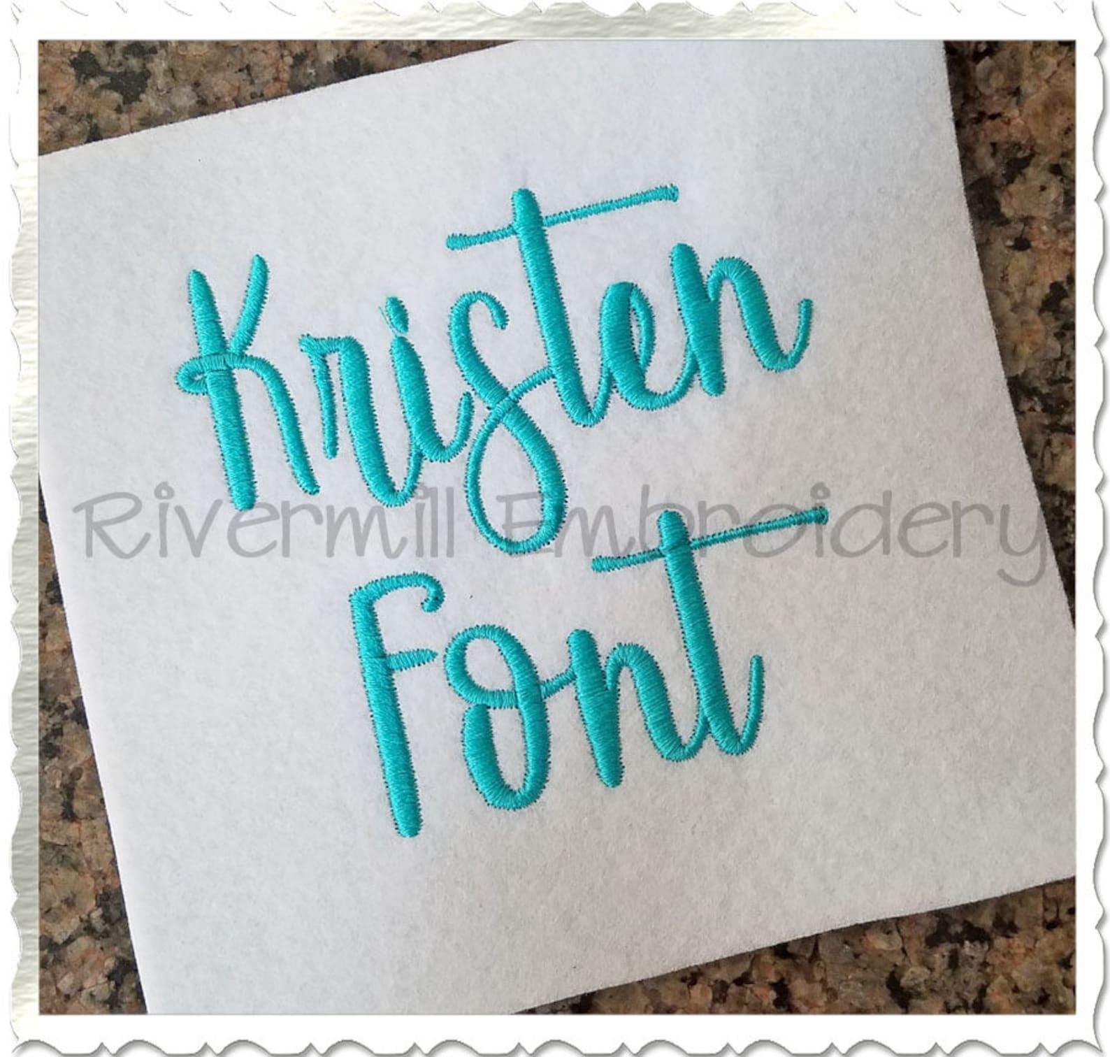 Kristen Machine Embroidery Font Monogram Alphabet 3 Sizes - Etsy