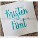 Kristen Machine Embroidery Font Monogram Alphabet 3 Sizes - Etsy