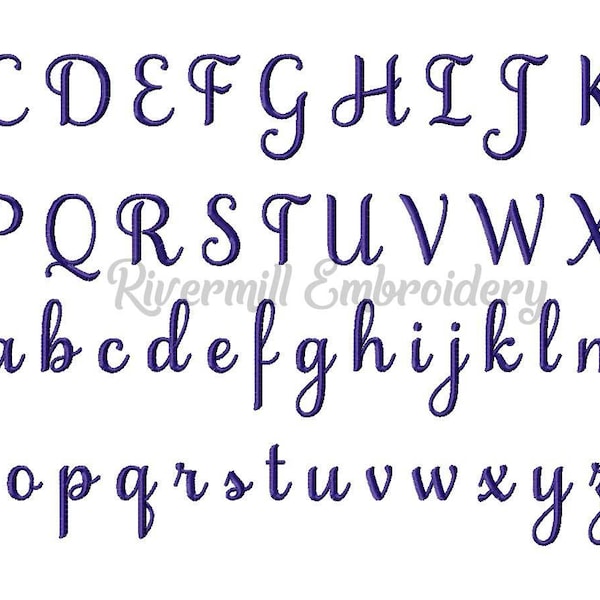 Basic Script Embroidery Fonts - Etsy