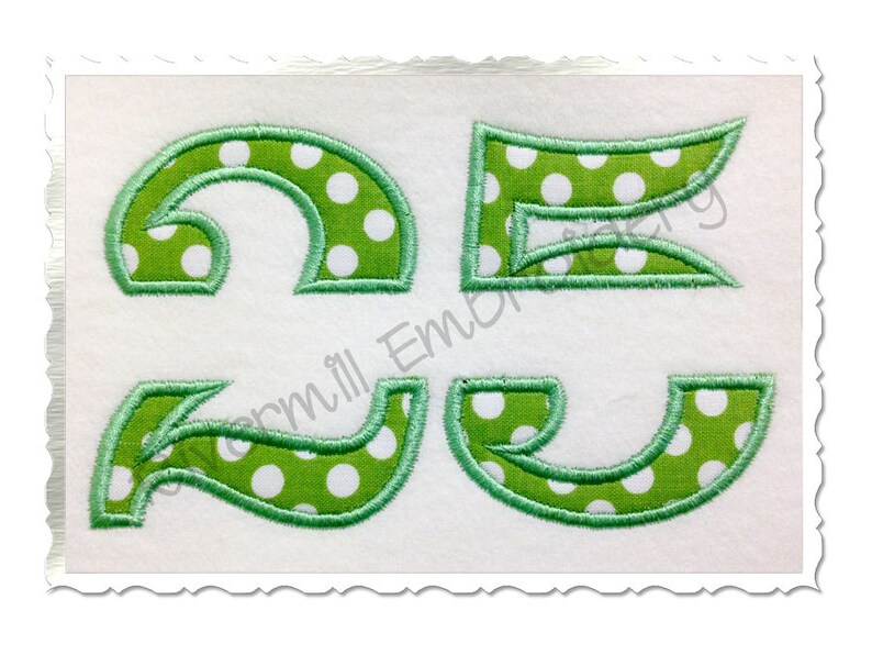 Split Applique Numbers Machine Embroidery Design 5 Sizes no | Etsy