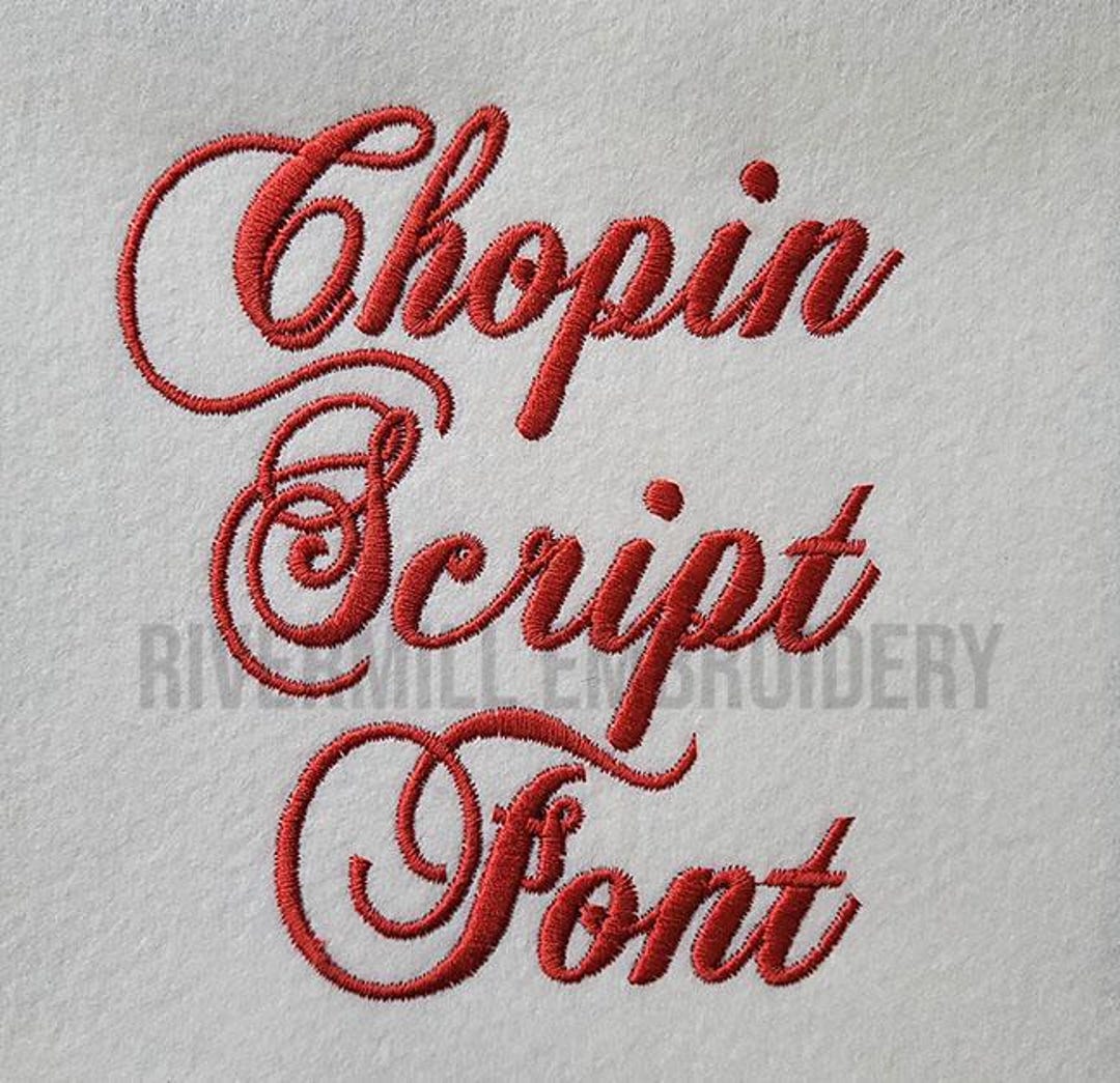 Chopin Script Machine Embroidery Font Monogram Alphabet - 3 Sizes - BX ...