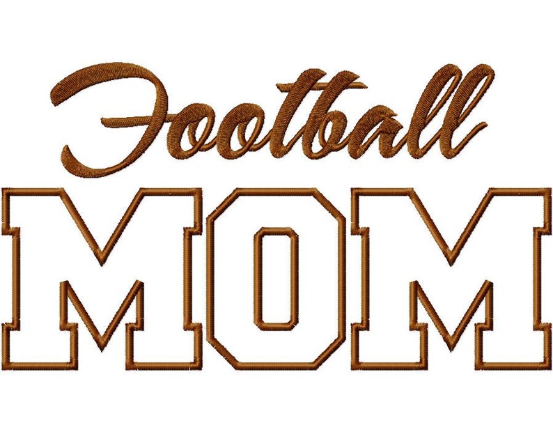 Football Mom Applique Machine Embroidery Design - 3 Sizes - Instant ...