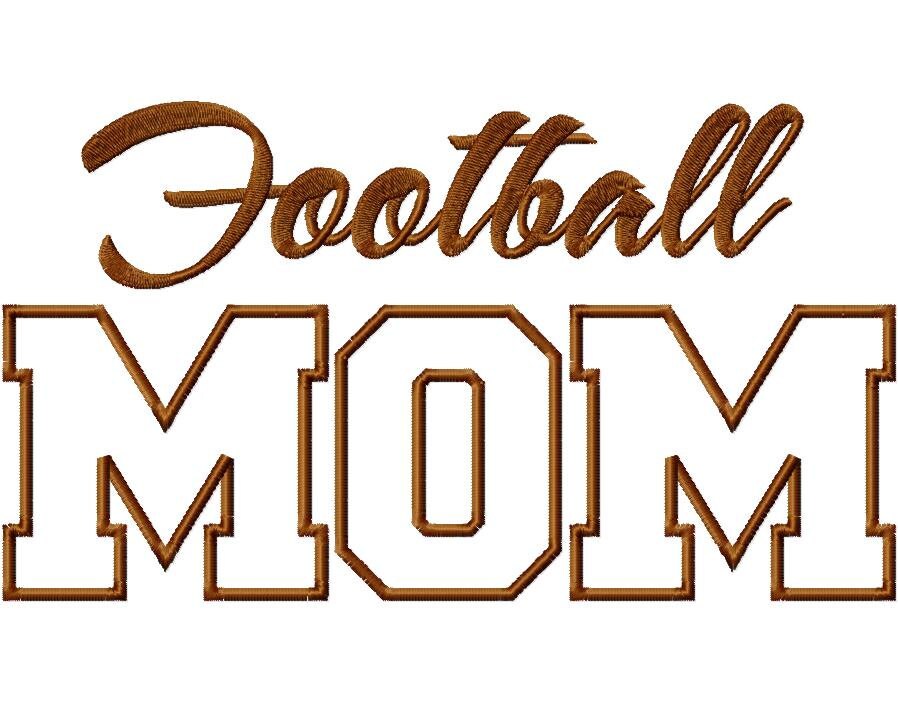 Football Mom Applique Machine Embroidery Design - 3 Sizes - Instant ...