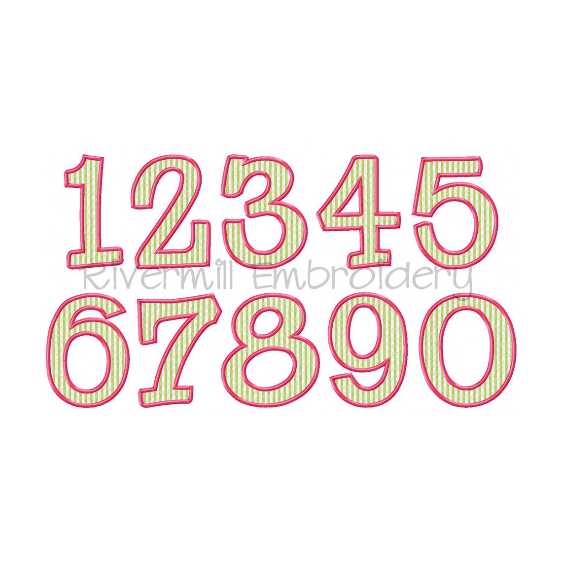 Riley Applique Numbers Machine Embroidery Designs - 5 Sizes - Etsy