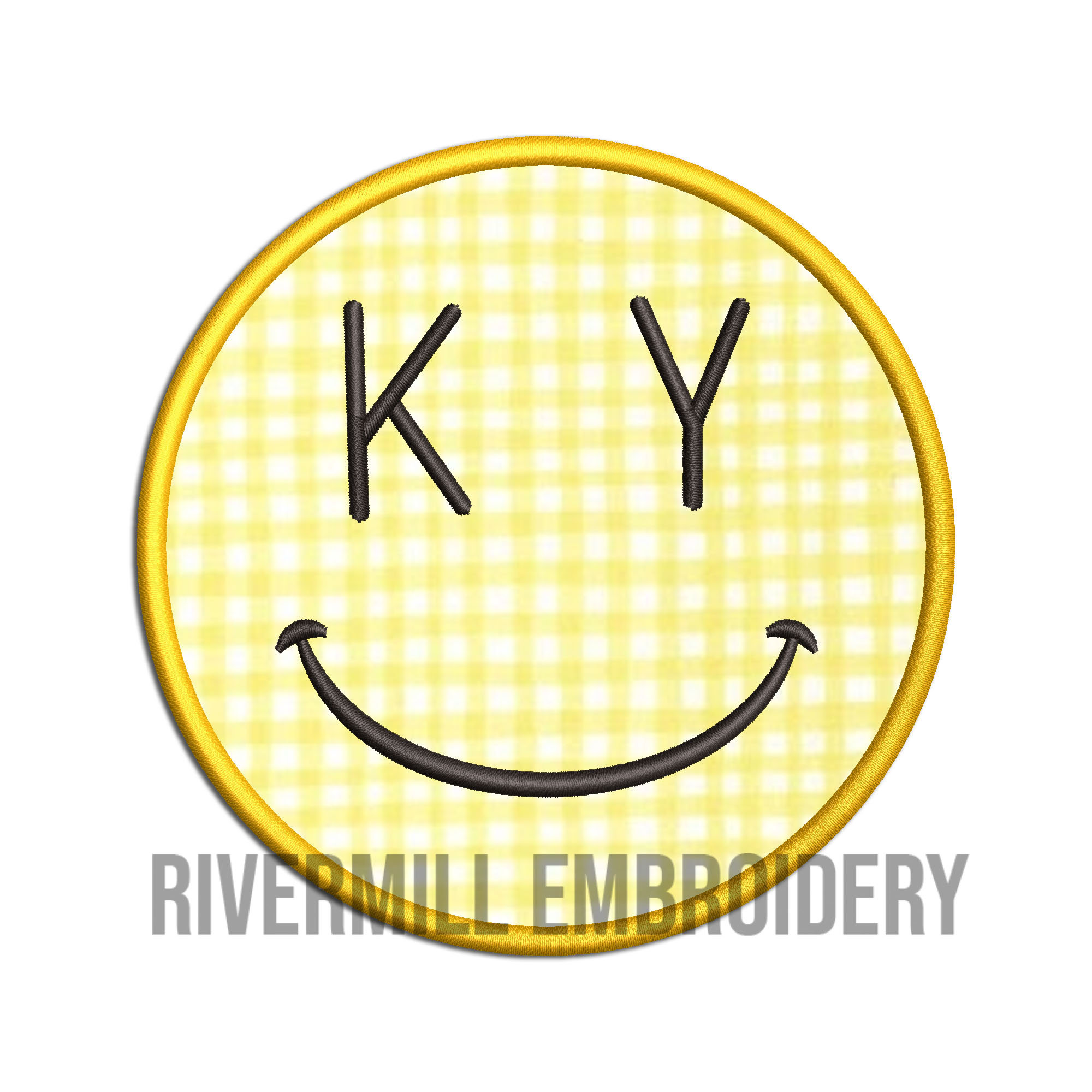 KY Kentucky Smiley Face Applique Machine Embroidery Design - 4 Sizes ...