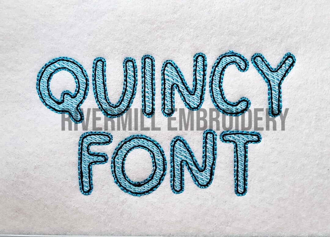 Quincy Machine Embroidery Font Monogram Alphabet - 3 Sizes Sketch Style ...