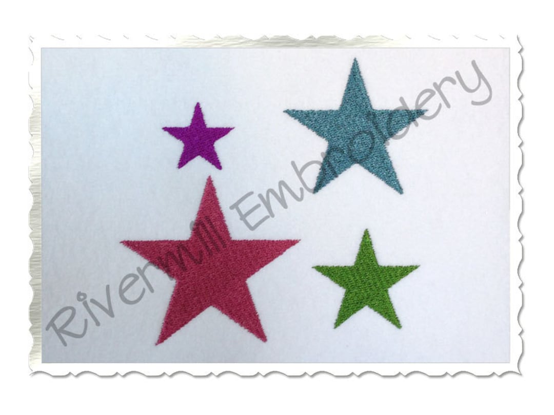 Small Star Machine Embroidery Design - 4 Sizes - Etsy