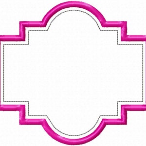 Applique Name or Monogram Frame (#3) Machine Embroidery Design - 4 ...