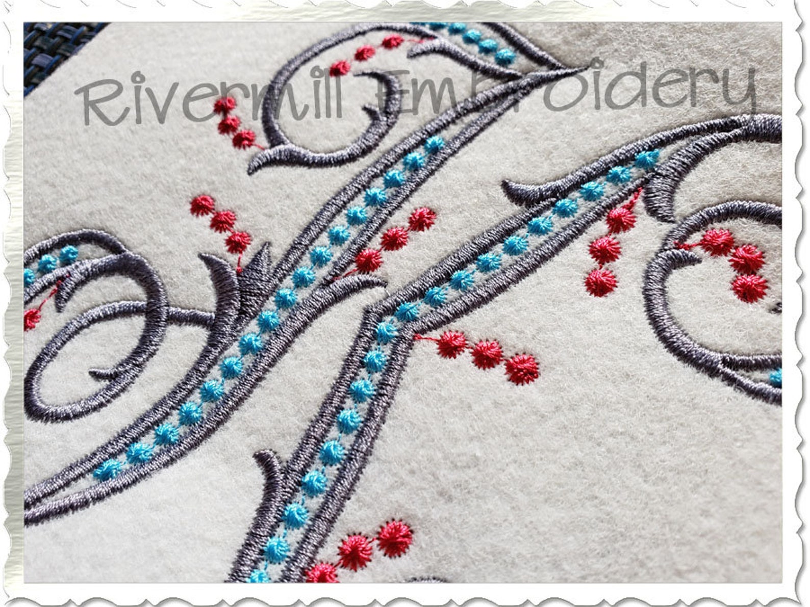 Margaret Monogram Machine Embroidery Font Alphabet 3 Sizes - Etsy