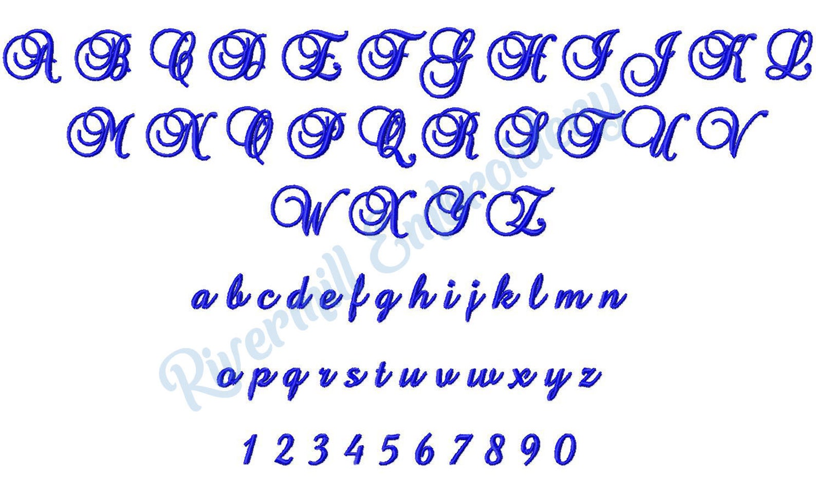 Small Mini Brock Script Machine Embroidery Font Monogram Alphabet - 3/4 ...
