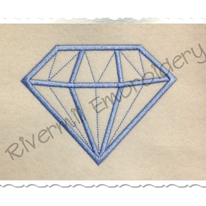 Diamond Gem Applique Machine Embroidery Design - 4 Sizes - Instant ...