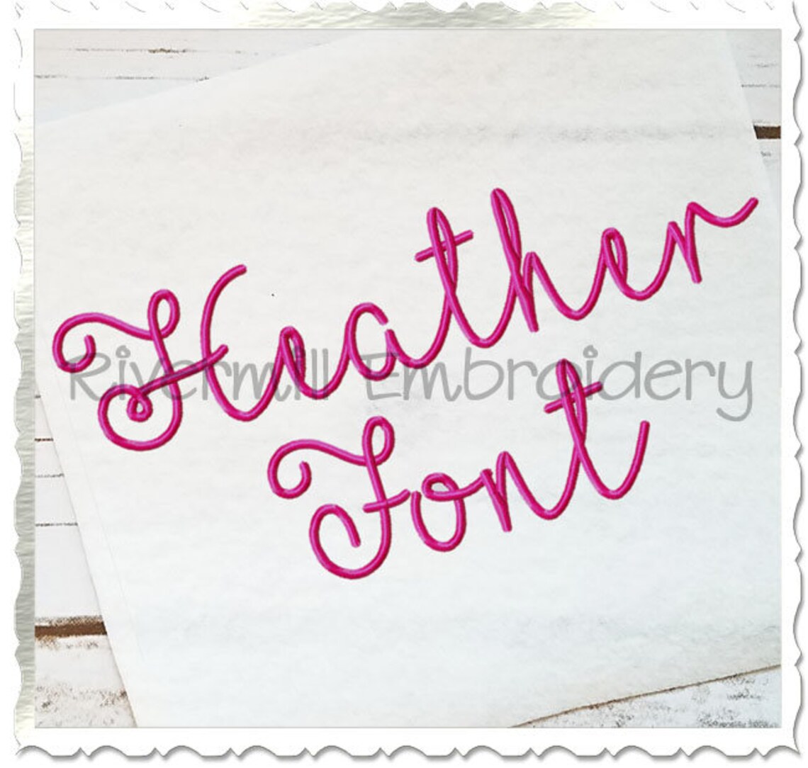Heather Machine Embroidery Font Monogram Alphabet 3 Sizes - Etsy