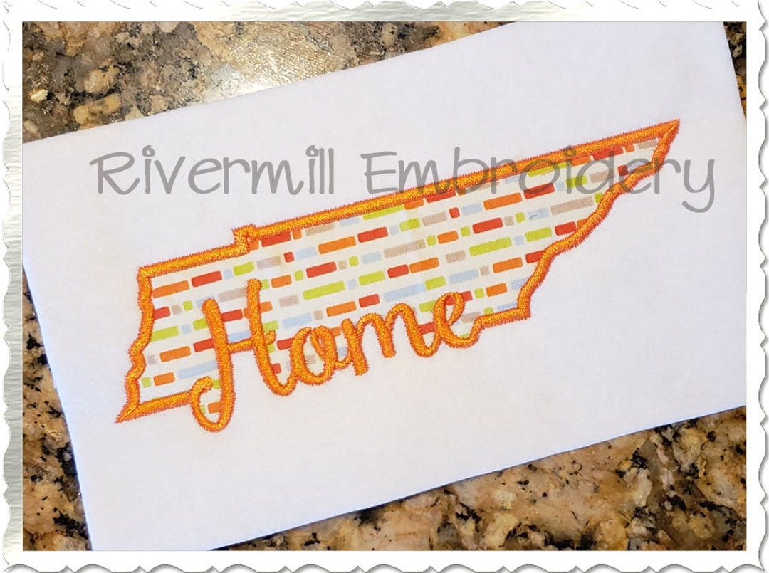 Tennessee Home Applique Machine Embroidery Design - 4 Sizes - Instant ...