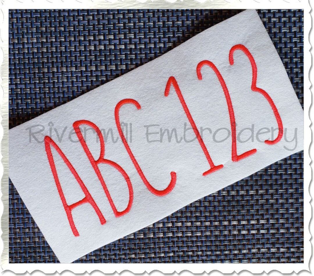 Large Farm Style Machine Embroidery Font Monogram Alphabet - 3 Sizes ...