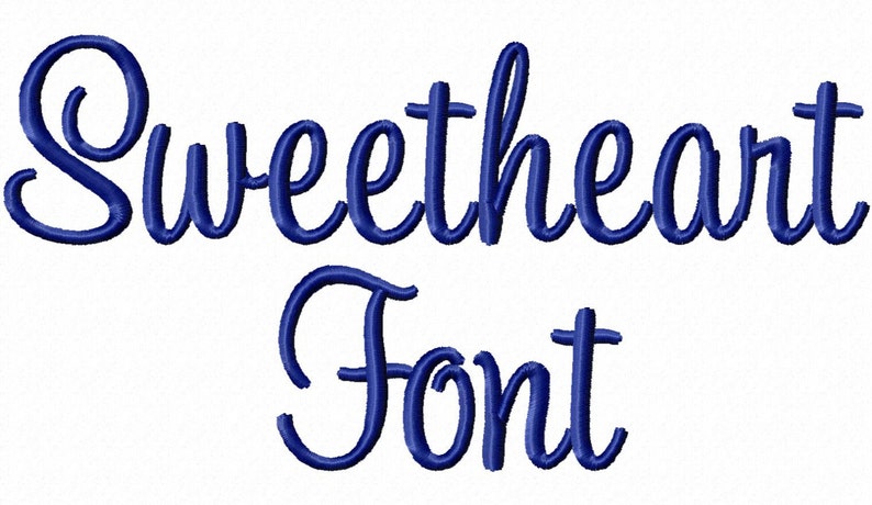 Sweetheart Machine Embroidery Font Alphabet - 1 1/2" Inch Size ONLY ...