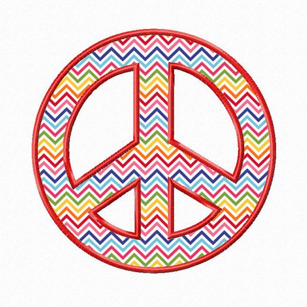 Peace Sign Applique - Etsy