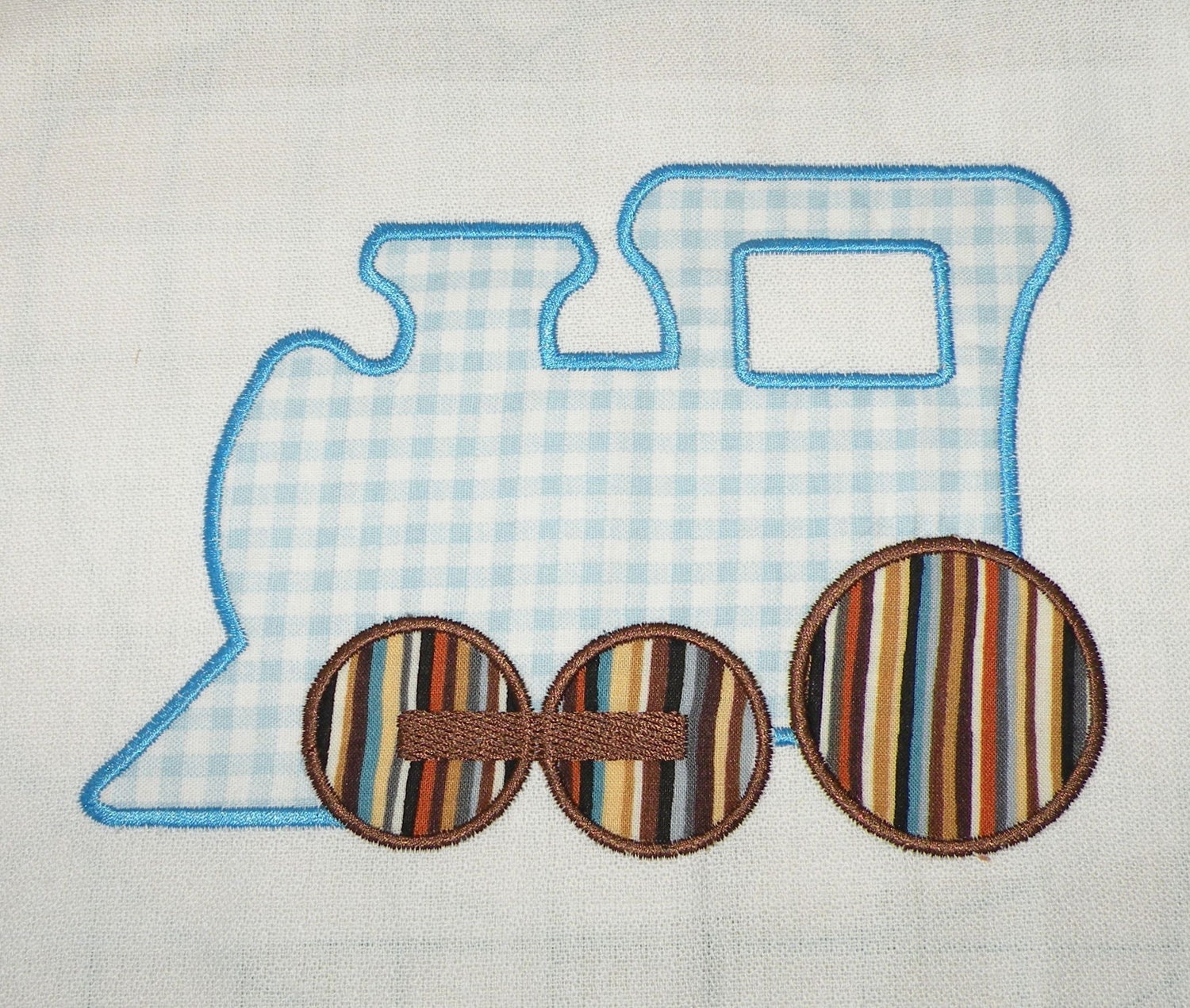 Applique Train Steam Engine Machine Embroidery Design - 3 Sizes ...