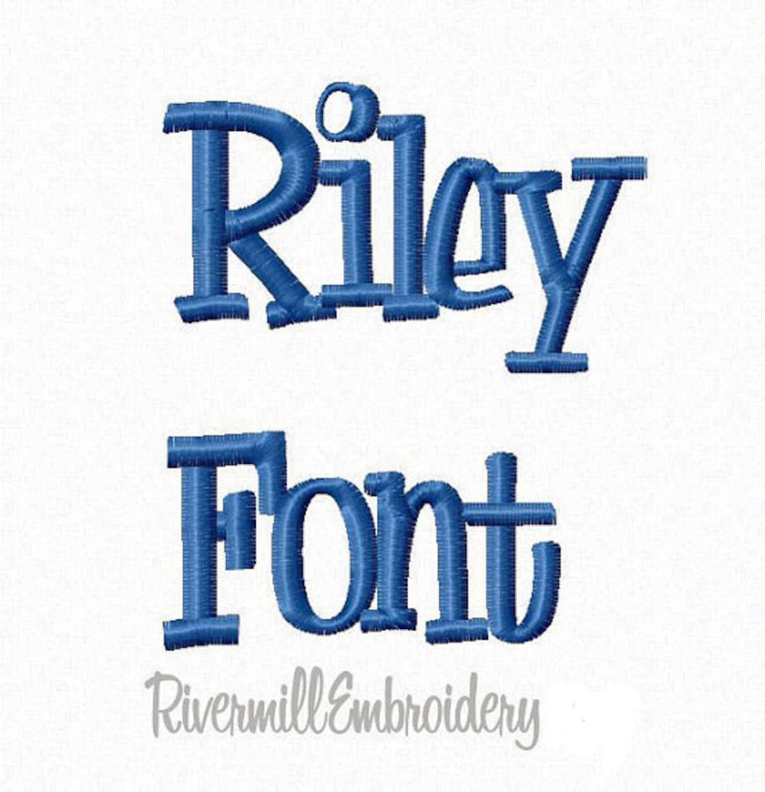 Riley Machine Embroidery Font Monogram Alphabet - 3 Sizes - BX Files ...