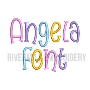 Angela Machine Embroidery Font Monogram Alphabet - 3 Sizes - BX Files ...