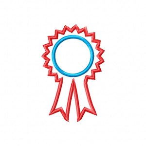 Award Ribbon Applique Machine Embroidery Design - 4 Sizes - Instant ...
