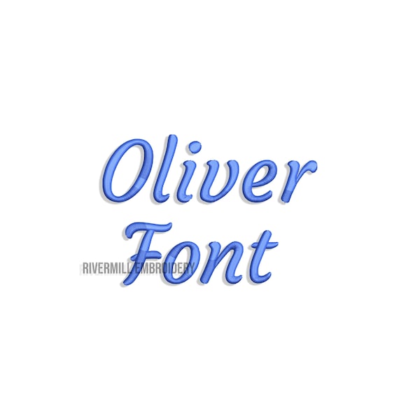 Oliver Font Embroidery - Etsy
