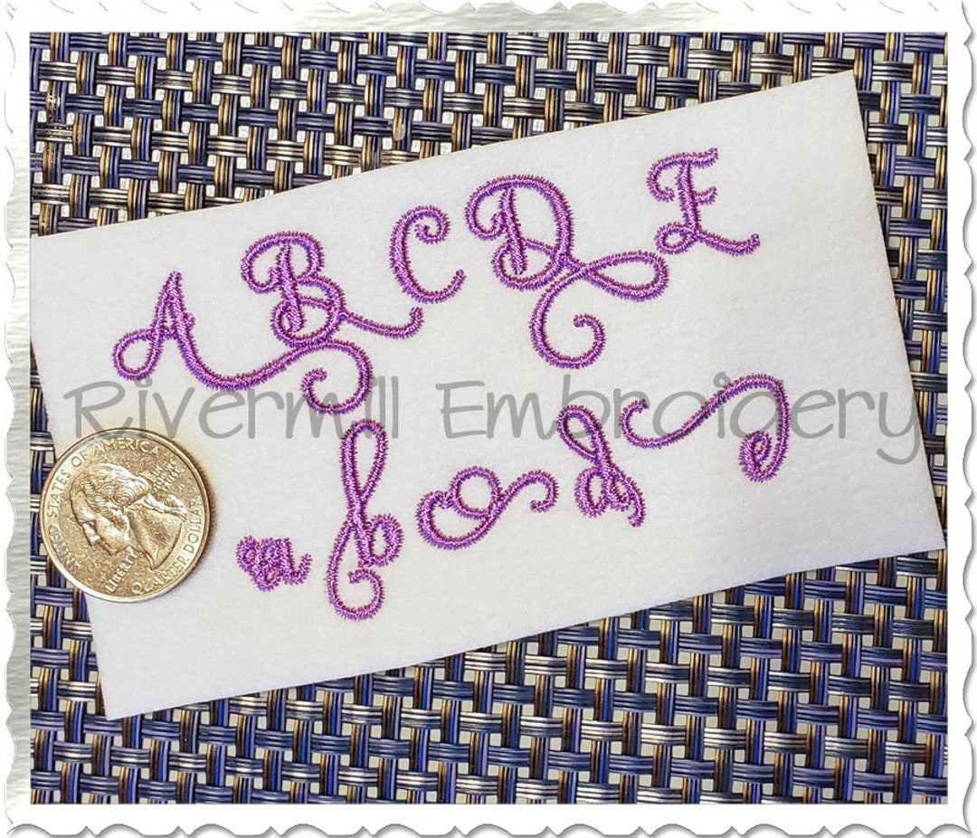 Small Samantha Script Alternate Set 3 Machine Embroidery Font Monogram ...