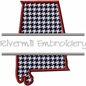Split Applique State of Alabama Machine Embroidery Design - 4 Sizes ...