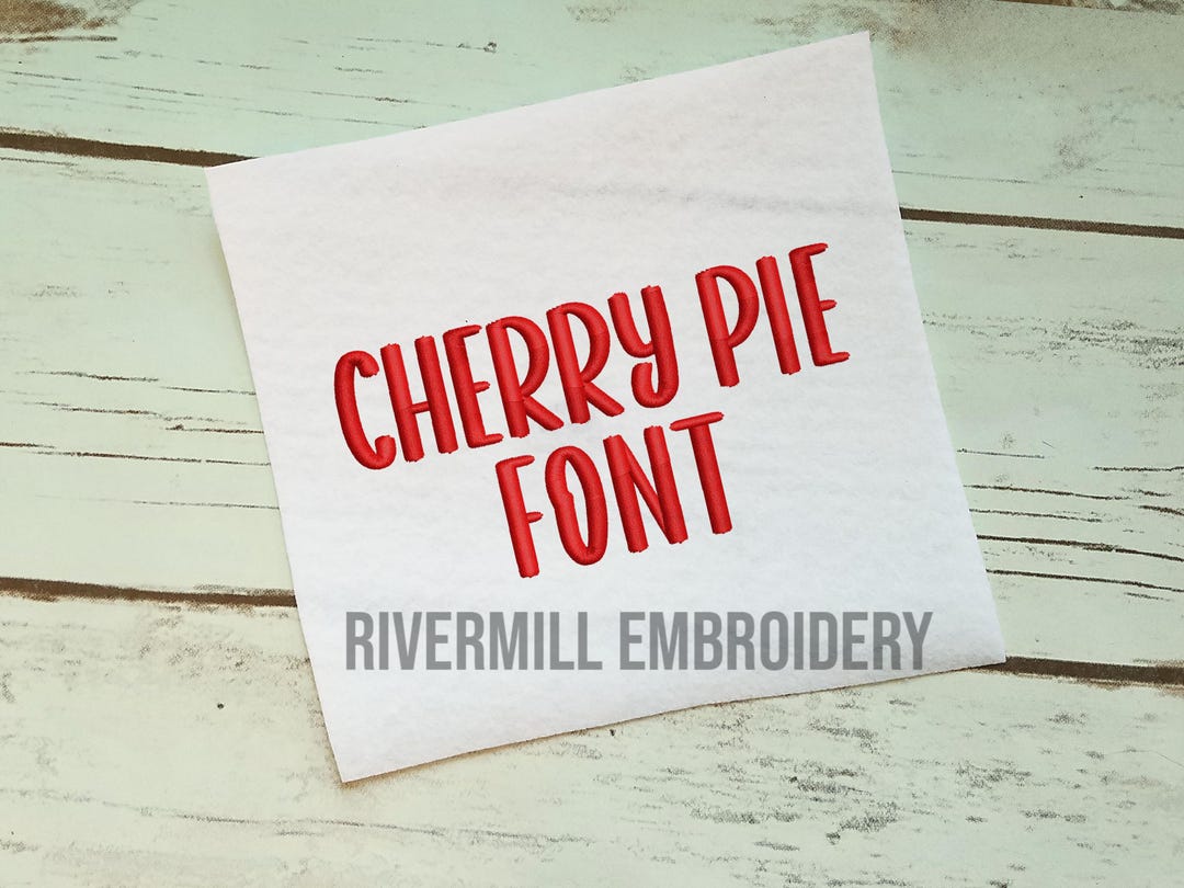 Cherry Pie Machine Embroidery Font Monogram Alphabet - 1/2" - 1" - 1 1/ ...